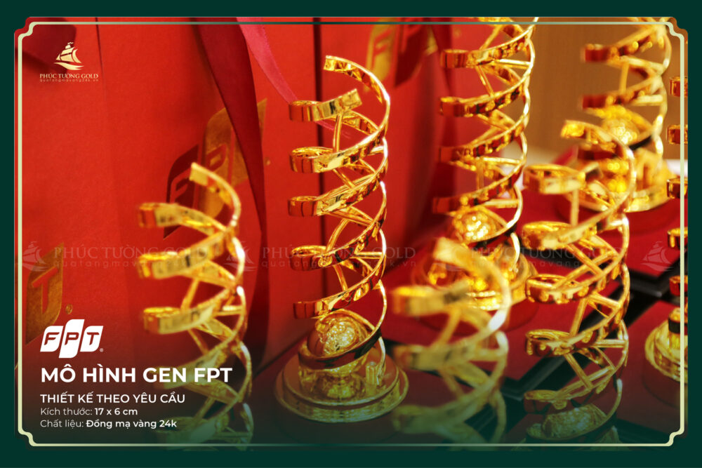 Đơn hàng: Mô hình Gene mạ vàng 24k cho tập đoàn FPT - Phúc Tường Gold